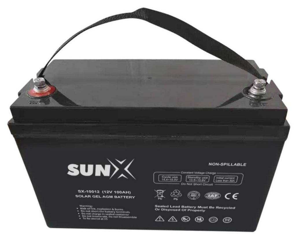 12V 100AH SunX Gel Battery – SunX