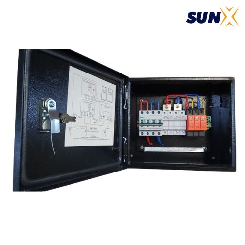 Metal PV Combiner Box SunX 2IN-1OUT – SunX
