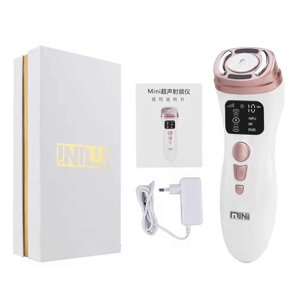 RF+Ultrasonic+EMS Beauty Massage Skin Care Portable mini Hifu Machine ...