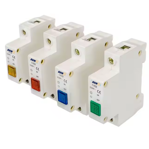 AC Led Modular Signal Lamp DIN Rail Indicator Light C45D 220V – SunX